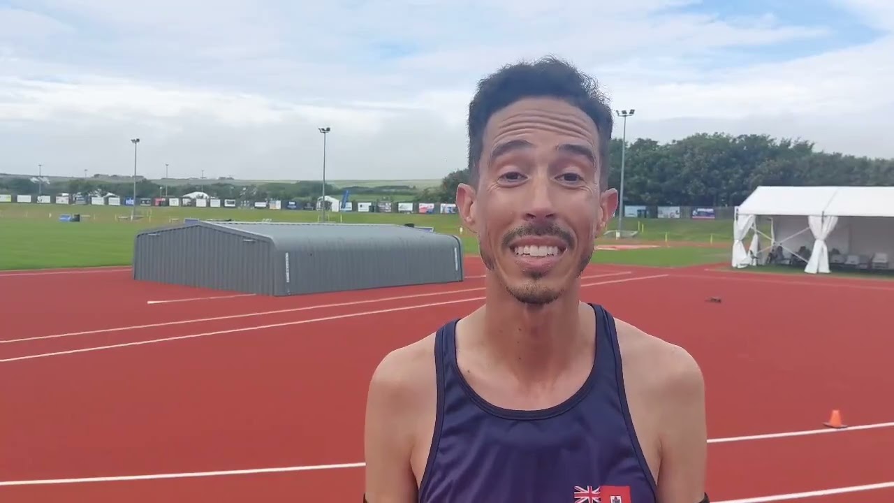 Sean Trott Interview After Half-Marathon Island Games, July 18 2025 - Bernews.TV