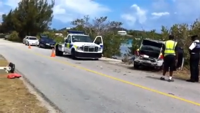 Police Car Accident Bermuda May 28 2011 - Bernews.TV