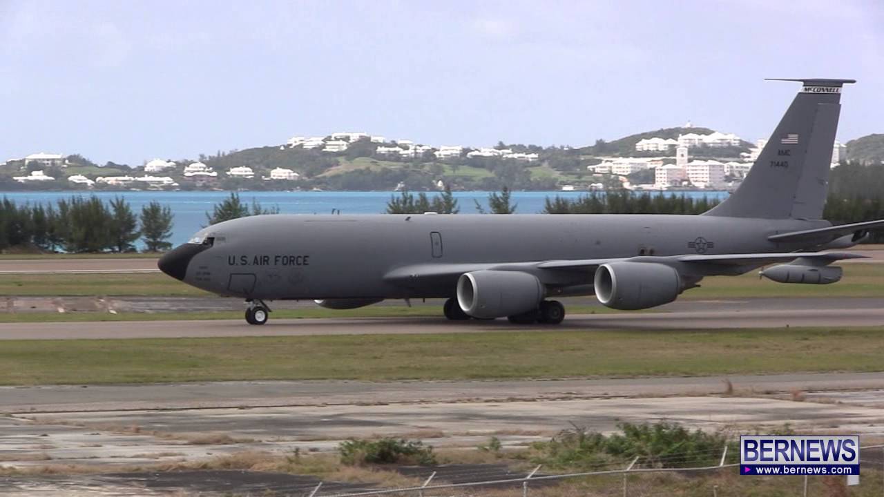 RAF & USAF Military Aircraft Depart Bermuda, Mar 23 2013 - Bernews.TV