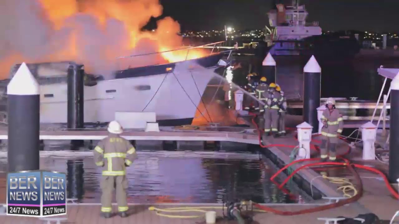 #3 | Boat Fire In Dockyard, January 12 2020 - Bernews.TV