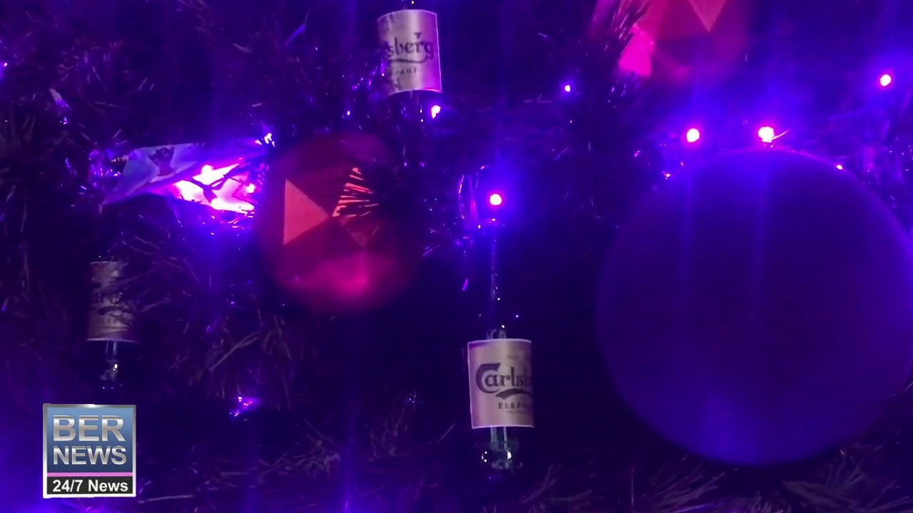 Christmas Tree With Beer & Liquor Decorations, Dec 2020 - Bernews.TV