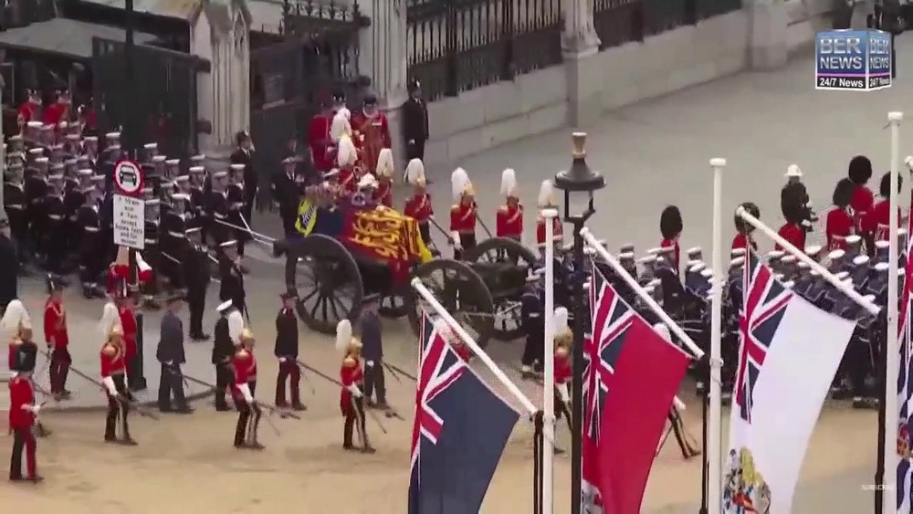 Queen's State Funeral Procession Passes British Overseas Territories ...