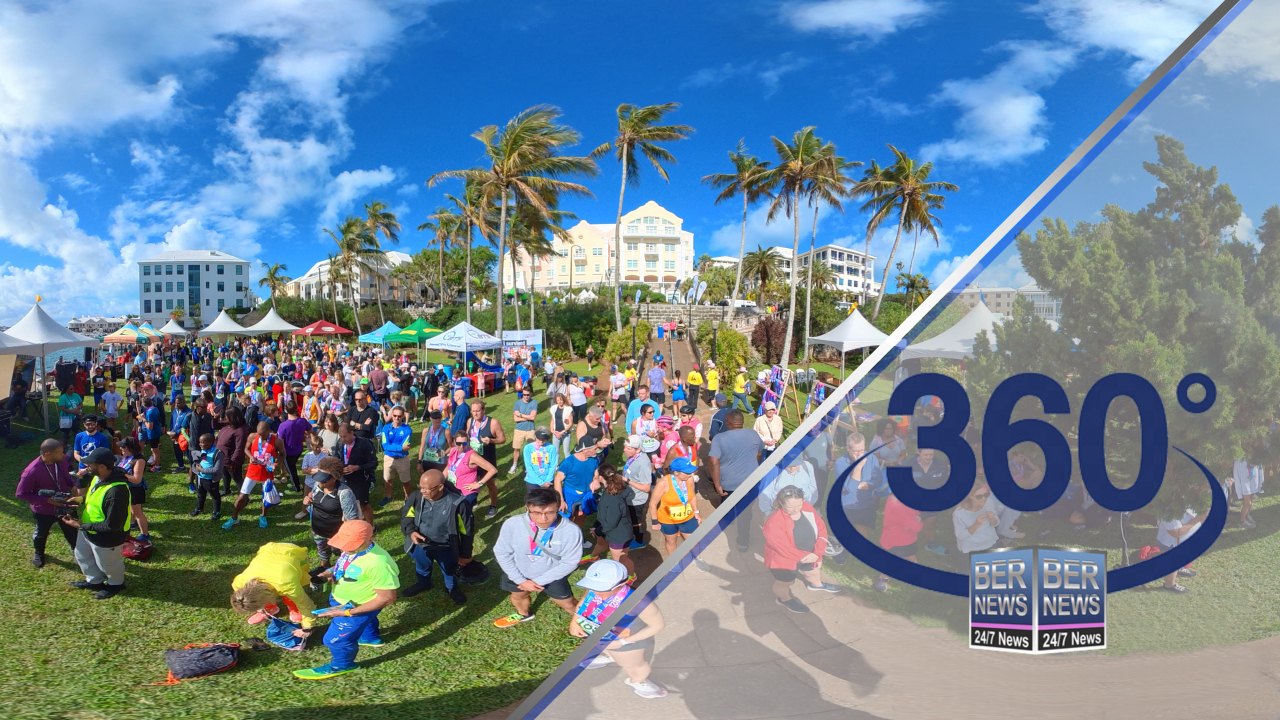 360 Tour: People Gather After PWC Marathon, Jan 14 2023 - Bernews.TV
