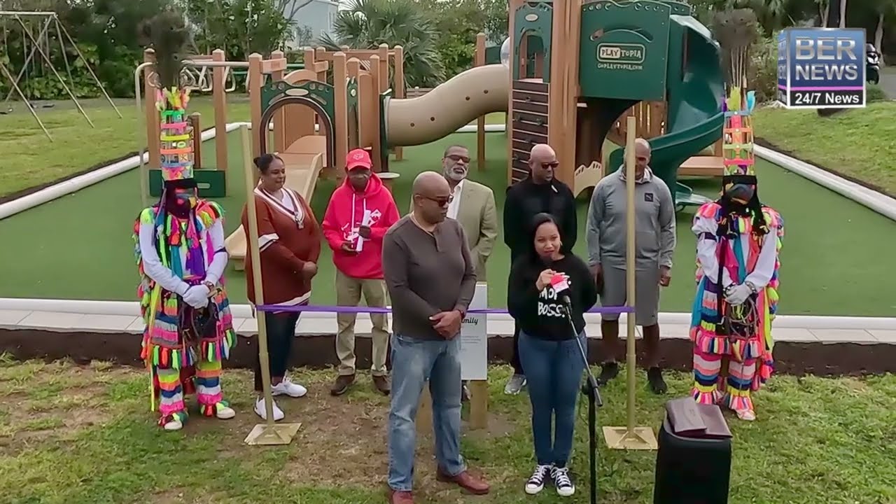 Pig's Field Playground Ribbon Cutting, March 25 2023 - Bernews.TV