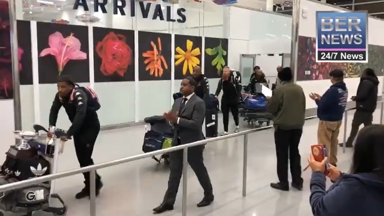 Bermuda Cricket Team Returning Home, March 9 2023 - Bernews.TV