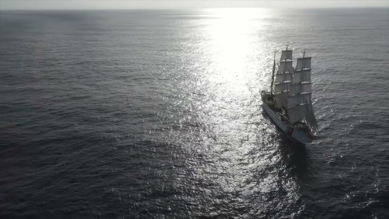 Aerial View | US Coast Guard Eagle In Atlantic Ocean After Leaving ...