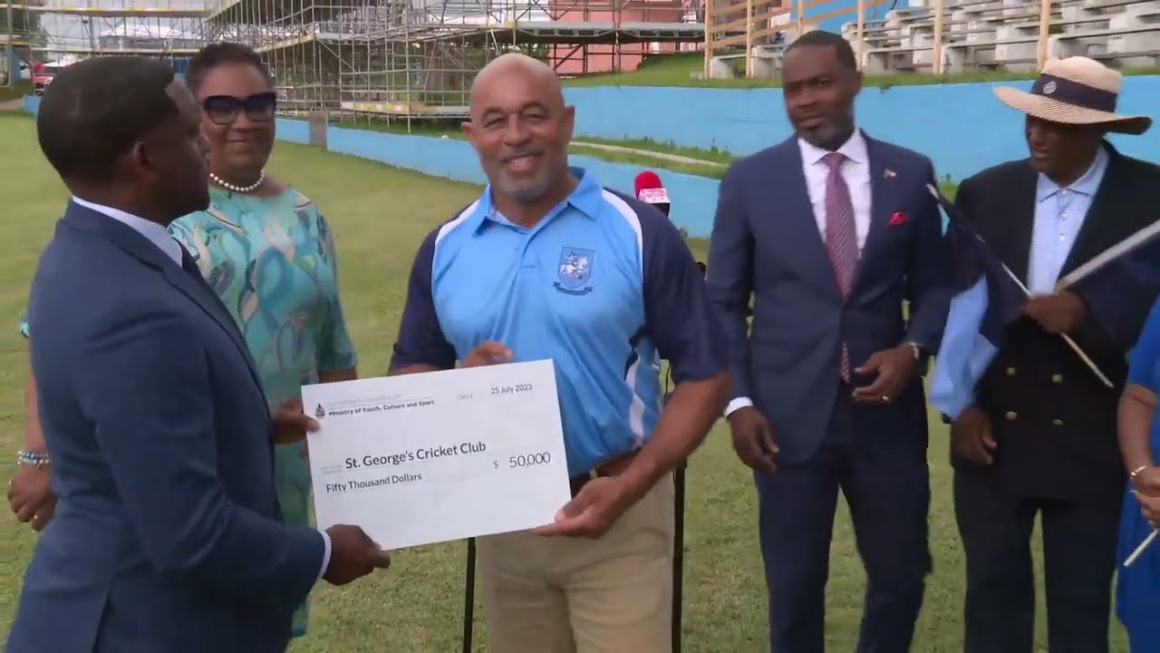 Cheque Presentation At St Georges Cricket Club, July 25 2023 - Bernews.TV