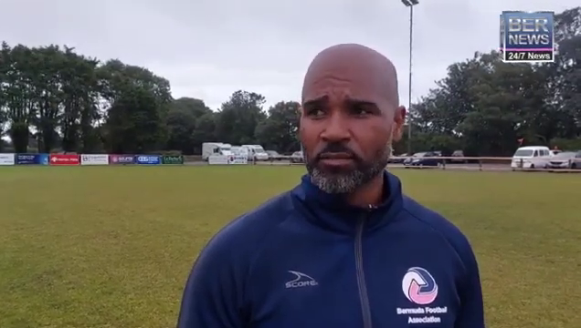 Coach John Barry Nusum After Bermuda vs Isle of Wight at Island Games ...