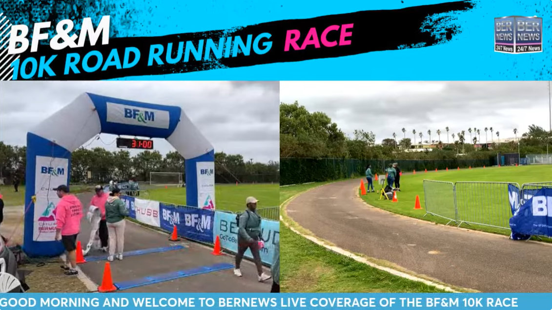 Live Replay | BF&M 10K Race Finish Line, Jan 13 2024 - Bernews.TV