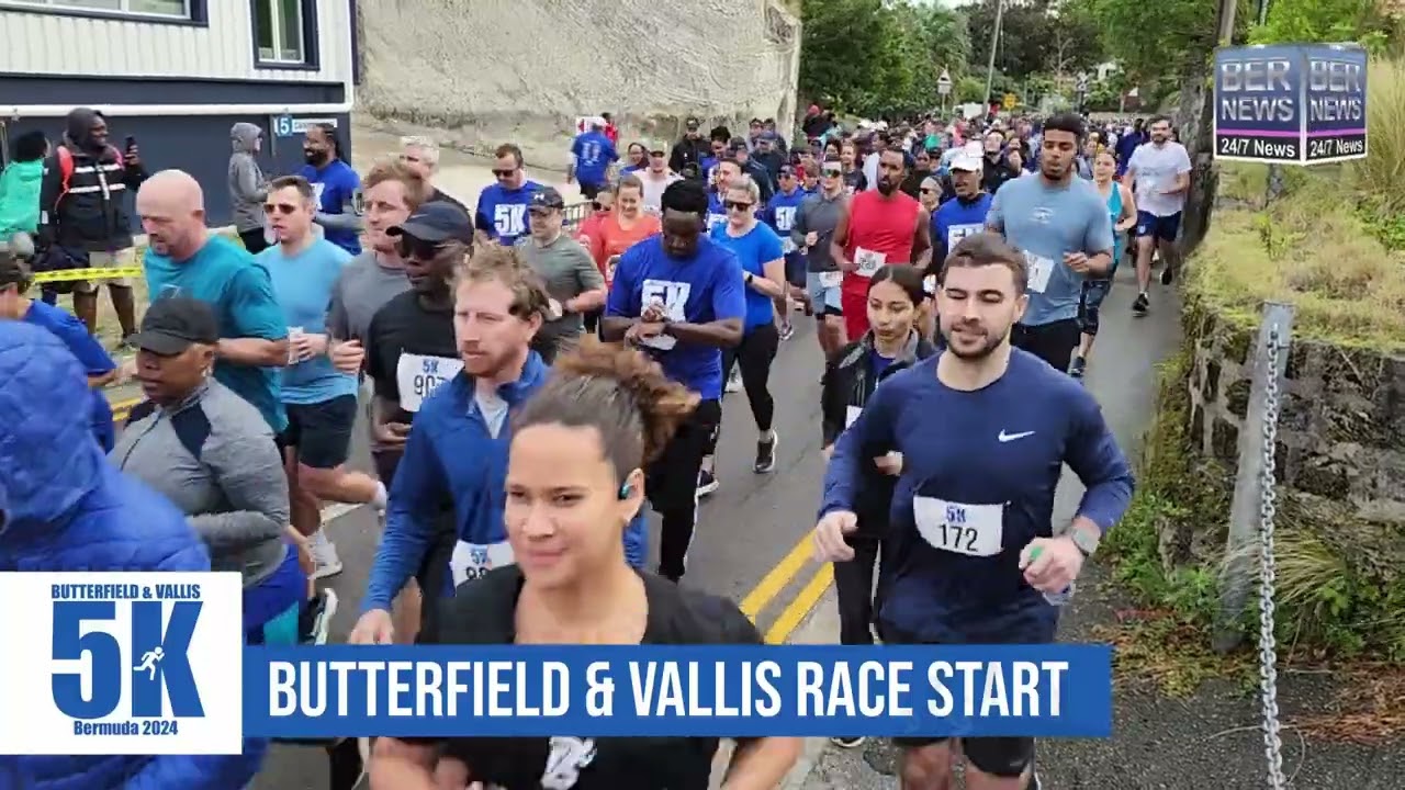 Start Of Butterfield & Vallis 5k Race, January 21 2024 - Bernews.TV