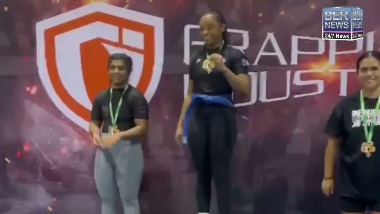 Ashley Dyer Receiving Gold Medal In Toronto, January 2024 - Bernews.TV