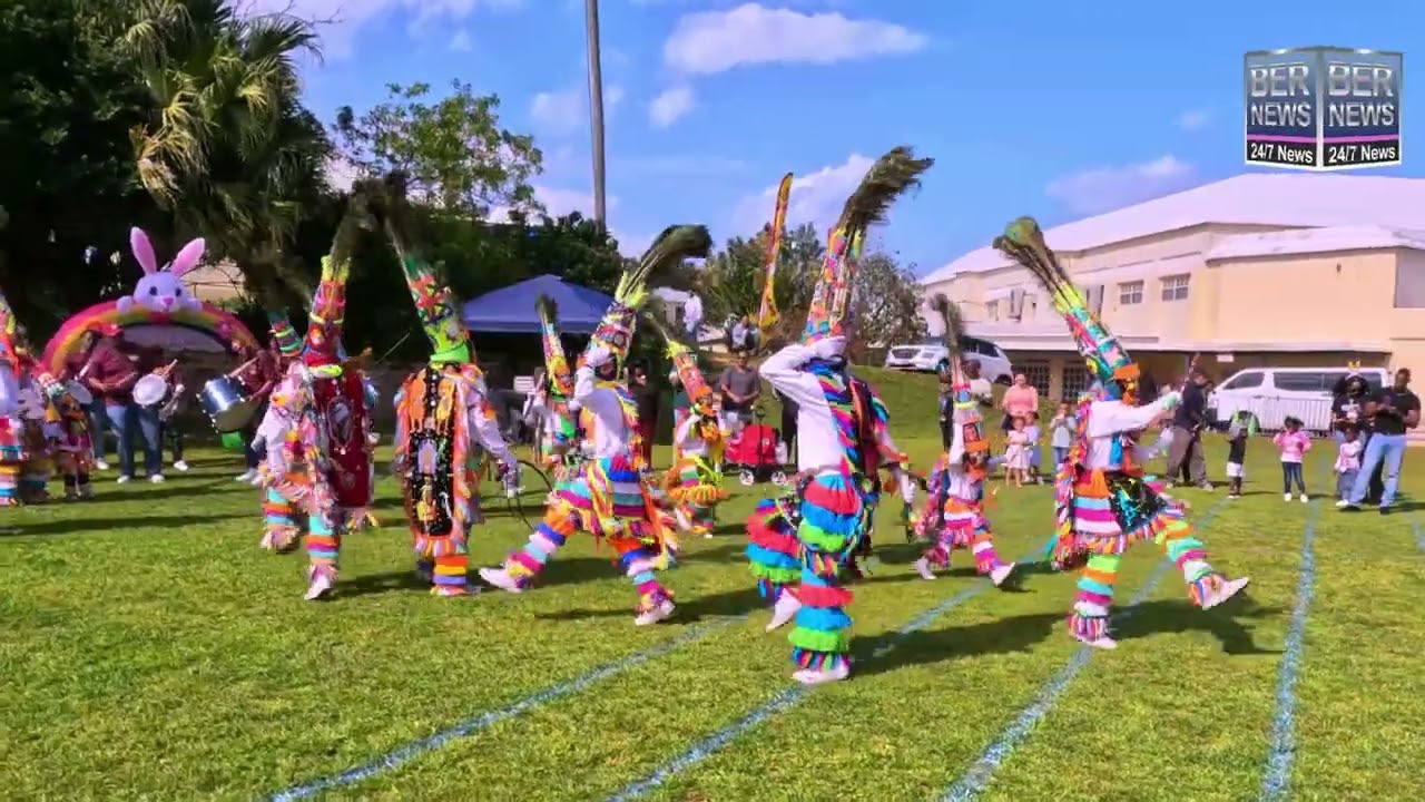 Gombeys At PLP's Easter Fun Day, March 30 2024 - Bernews.TV