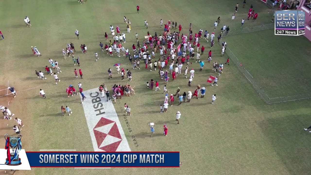 People Celebrate After Somerset Wins Cup Match, Aug 2 2024 - Bernews.TV