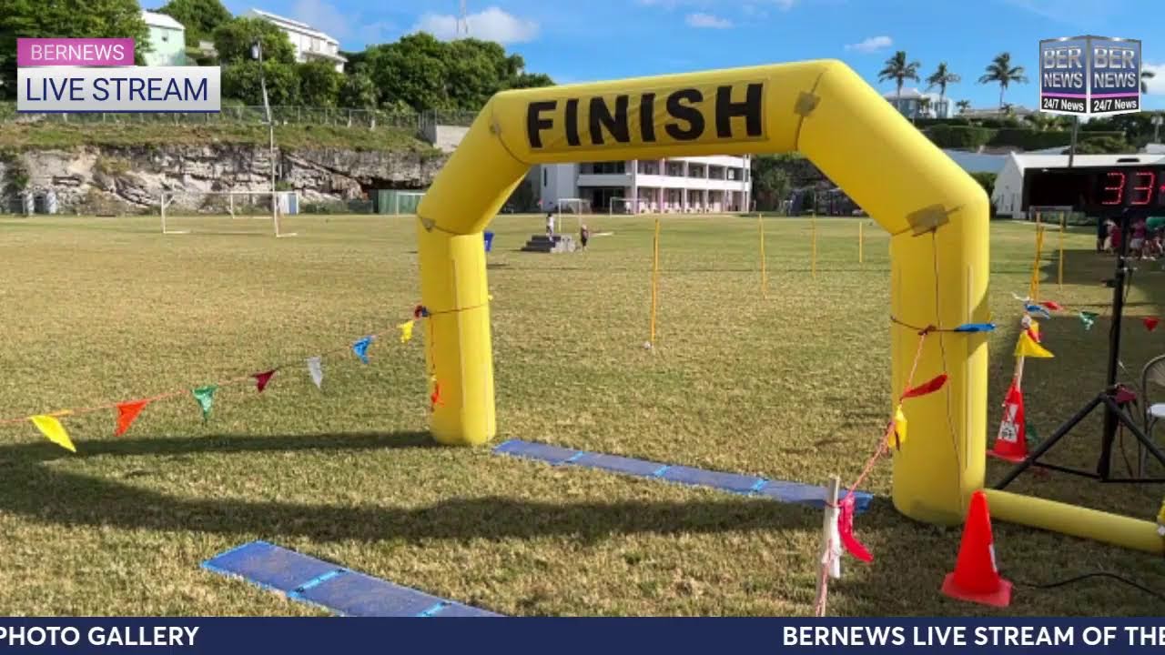 Somersfield Academy Fun Run & Walk Finish Line, Sept 28 2025 - Bernews.TV